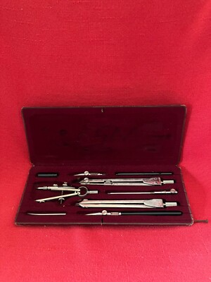 Vintage 1972 Conti technical drawing compass set with case | eBay Australia