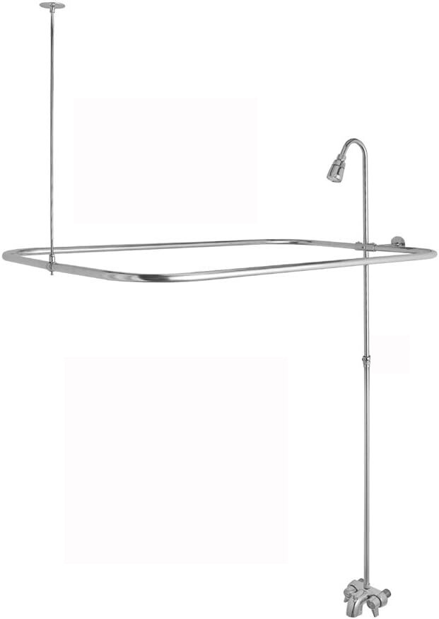 Add A Shower Kit Claw foot Clawfoot Tub Faucet Riser & Shower Rod ...