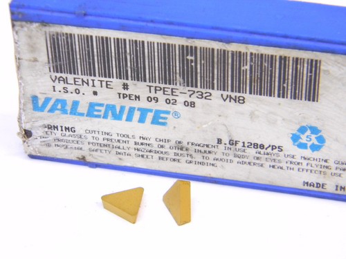 NEW SURPLUS 7PCS. VALENITE TPEE 732 GRADE: VN8 CARBIDE INSERTS | eBay