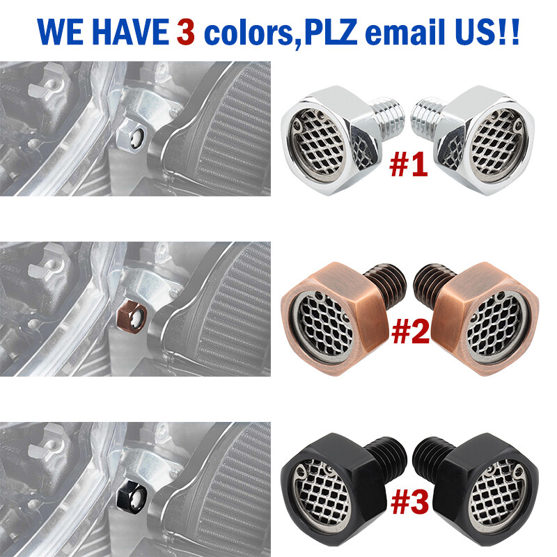 Black CNC Head Breather Bolts Kit For Harley Evo Sportster Dyna Touring ...