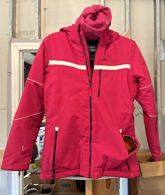 PINK SKI BUNDLE 💖Dare2B Pink Ski Jacket Size 32 Pink Spy Ski Goggle ...