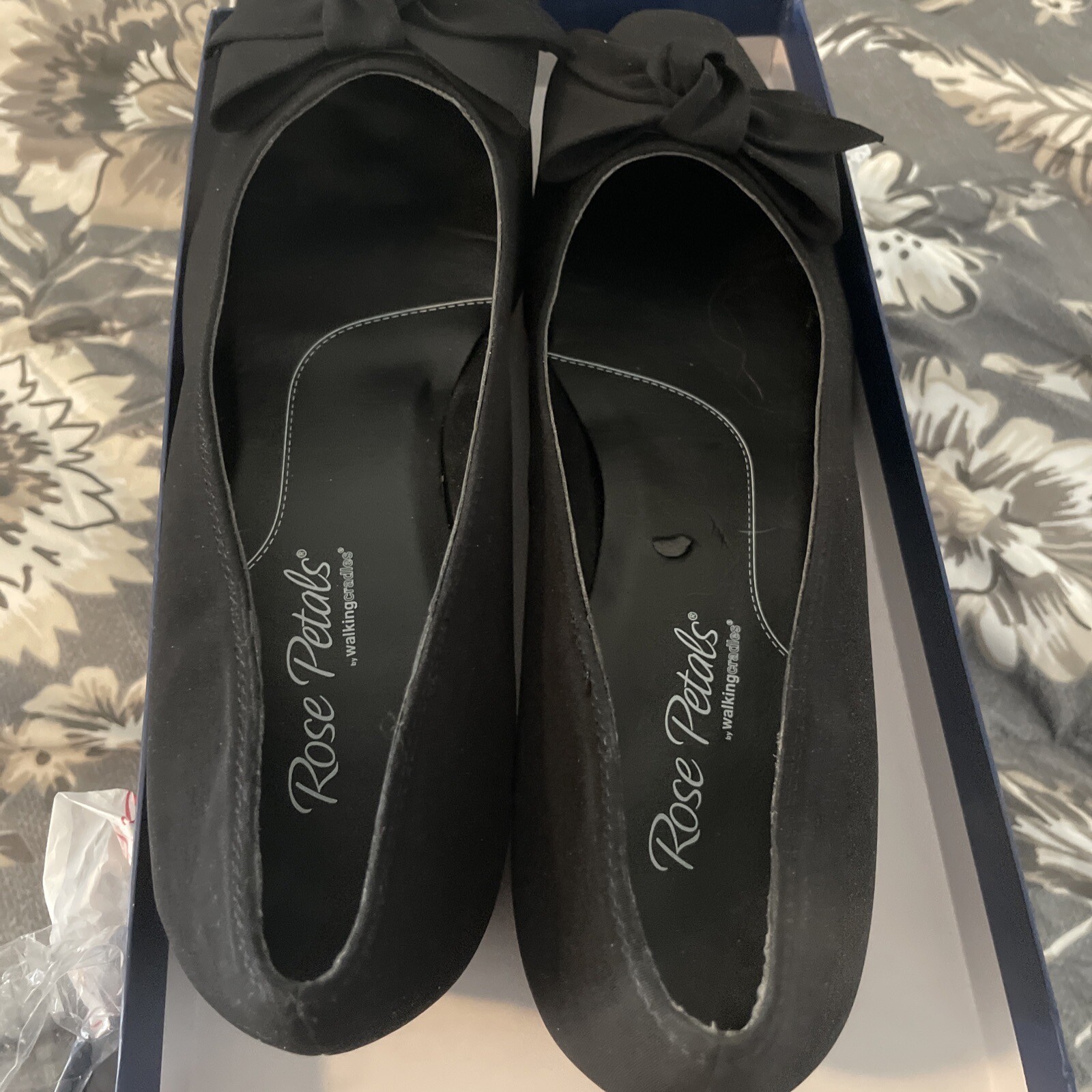 Rose Petals By Walking Cradles Women’s Black Micro Shoe-Size 10 | eBay