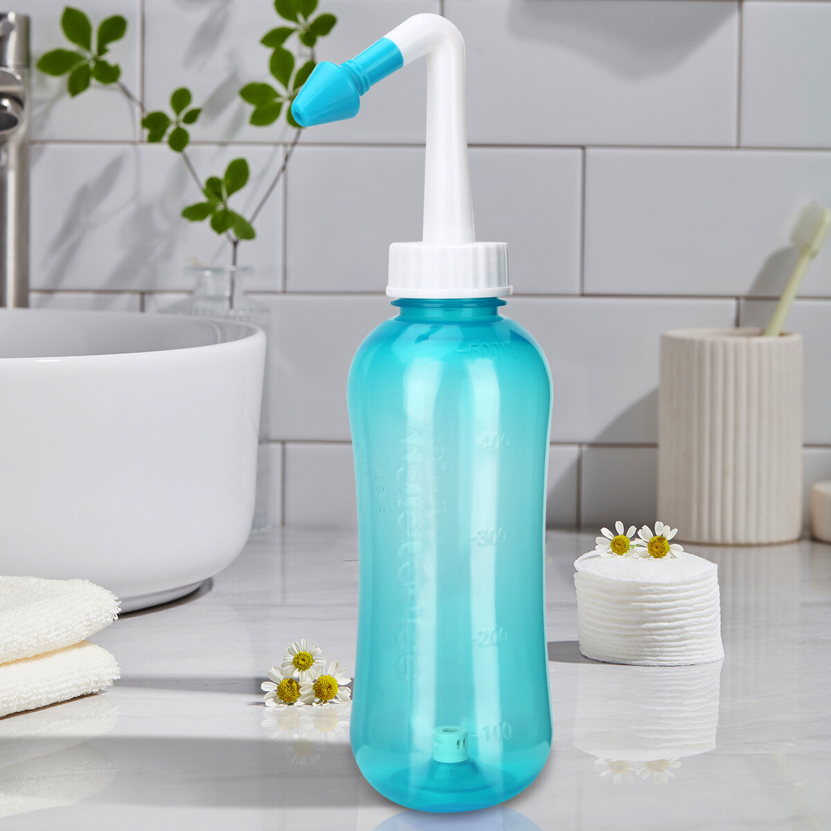 300/500ml Nasal Wash Neti Pot Sinus Allergies Relief Rinse Bottle Nose ...