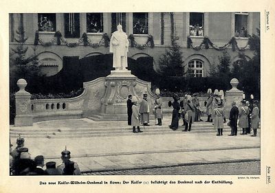 Das neue Kaiser-Wilhelm-Denkmal von Harro Magnussen vor der Uni. Bonn c ...