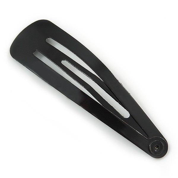 6 Piece Snap Clip Set In Classic Black - 45mm Long | eBay UK