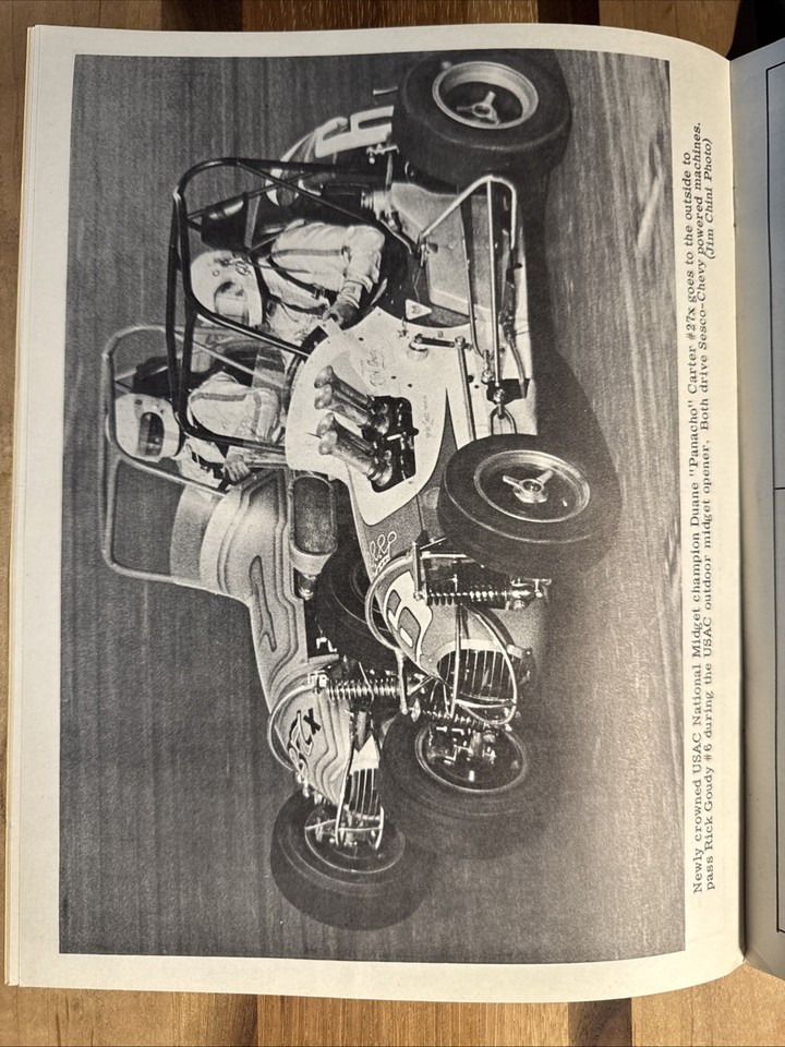 1973 USAC Midget Race Program, San Jose Speedway, Gary Bettenhausen ...