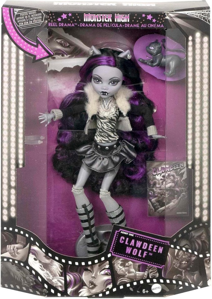 Monster High Reel Drama Clawdeen Wolf Doll | Vintage Horror Poster | eBay
