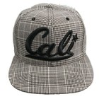 Baseball Cap CALI Sun Hat CA Check Snapback Flat Bill Hip Hop ...