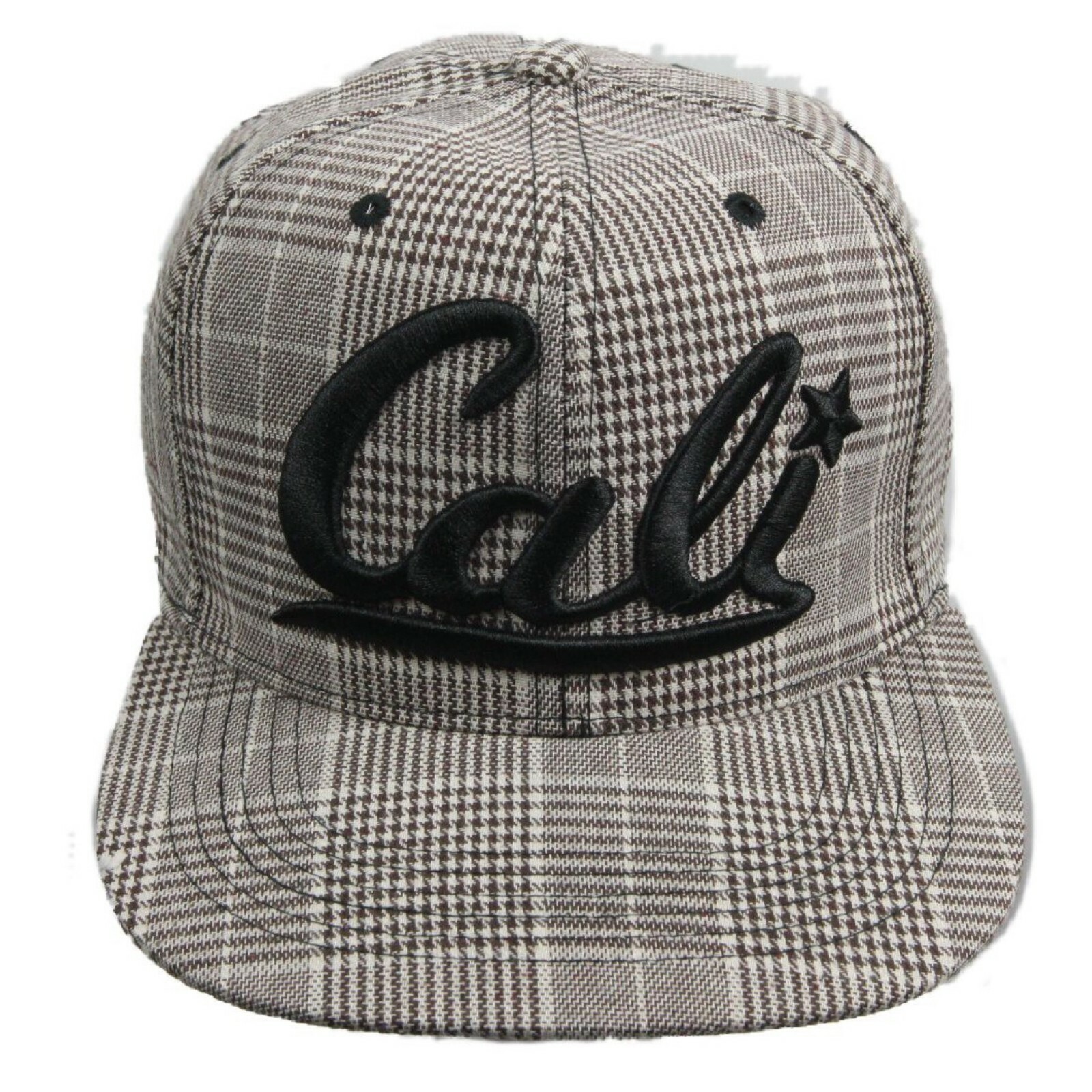 Baseball Cap CALI Sun Hat CA Check Snapback Flat Bill Hip Hop ...