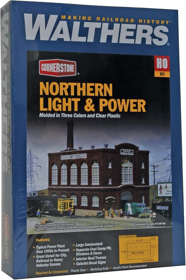 Realistic HO Scale Power Station Model Kit - Perfect for Railroad ...