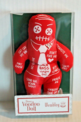 Wembley 8" Bad Boss Voodoo Doll Gag Gift Party Novelty Red Pay Raise Be ...