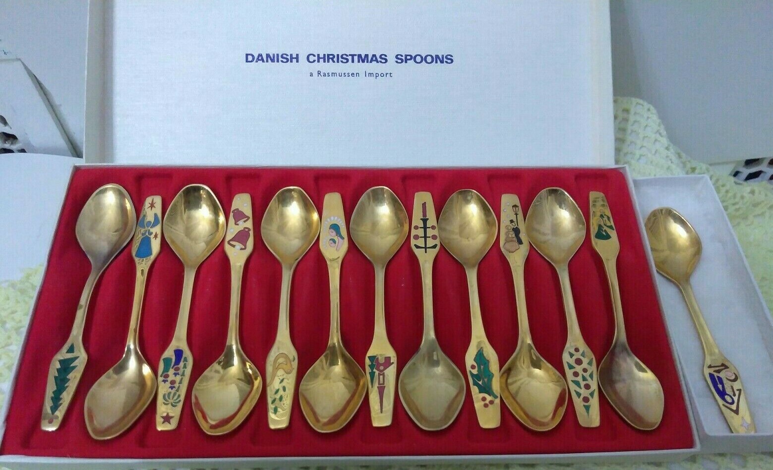 LOT OF 13 ANNUAL MEKA CHRISTMAS SPOONS FROM DENMARK 1966-1978 | eBay