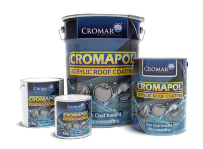 CROMAR CROMAPOL 1KG/2.5KG/5KG/20KG ACRYLIC ROOF RESIN COATING FIBRE ...