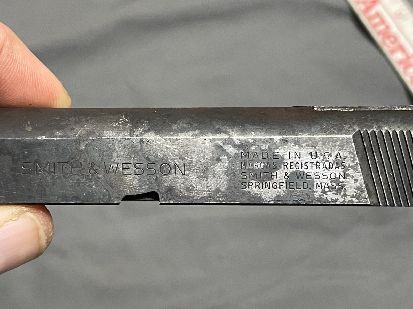 SMITH & WESSON steel pistol hand gun SLIDE .45 ACP 645 SW1911 m1911 9mm ...