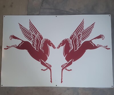 Pegasus Pair Pure Porcelain Heavy Metal Enamel Sign Size 36 Inches SSP ...
