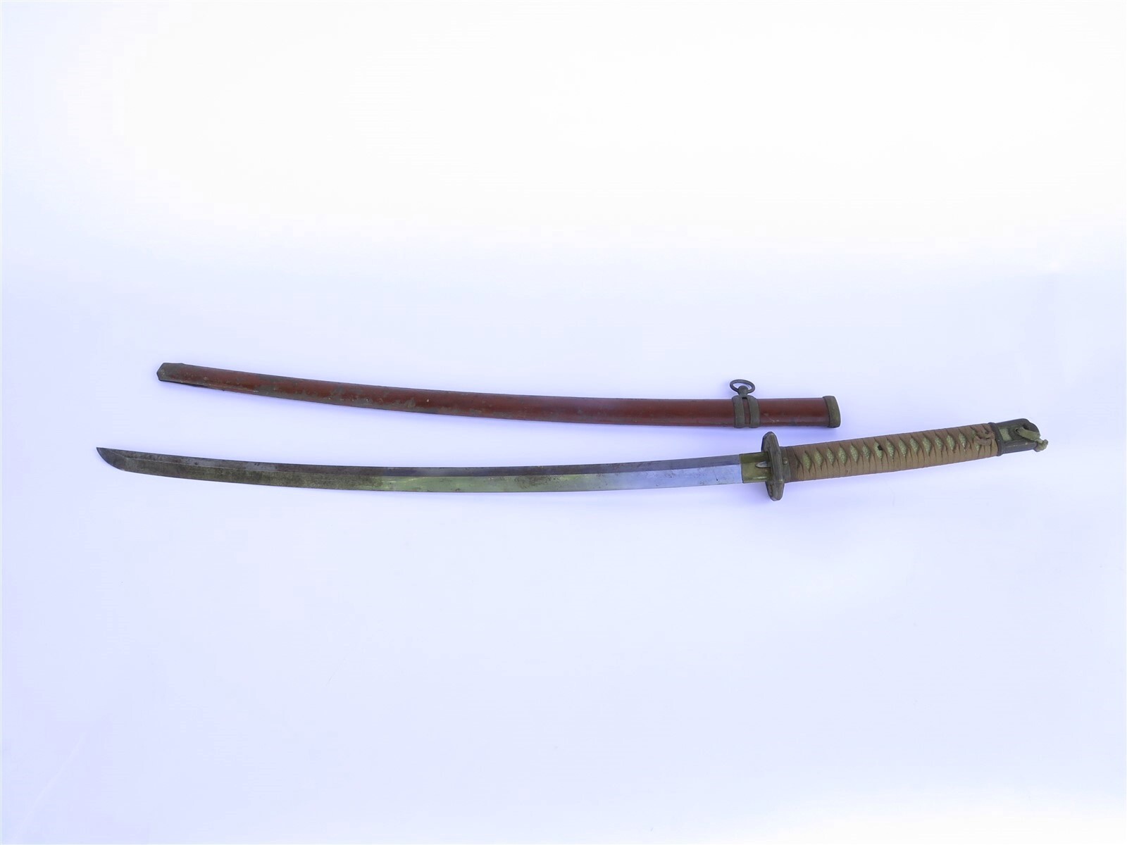 World War II Japanese Officer's Sword Katana 40" Unchecked w. Metal ...