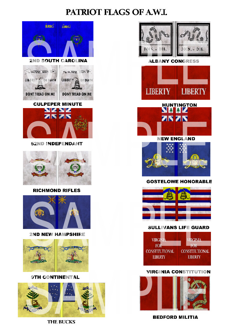 AMERICAN WAR of INDEPENDENCE - AWI - FLAG SHEETS 28mm | eBay