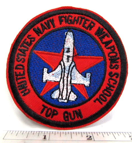 Vintage Navy Fighter Weapons School Jacket Patch Top Gun Maverick USN Military | eBay
