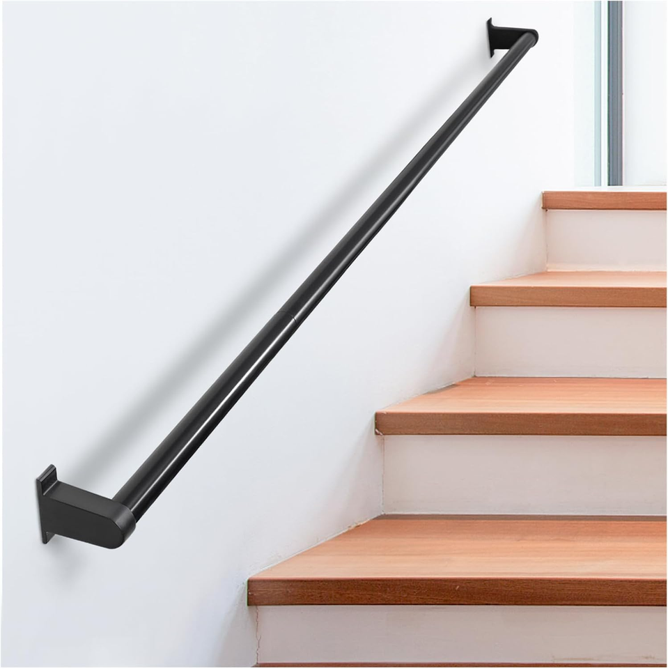 Industrial Stair Railing Metal Hand Rails for Indoor & Outdoor Steps Wall Mou... | eBay