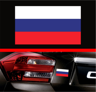 4" Russian Flag Vinyl Decal Bumper Sticker Russia USSR Flag Car Laptop ...