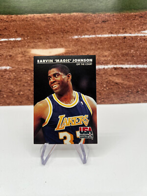 1992 SkyBox USA Lakers Basketball Card #32 Magic Johnson/Off the Court ...