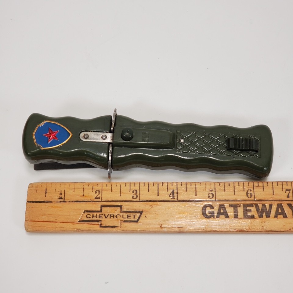 Vintage Chinese Military Police Dagger Retractable Blade Safety Lock ...