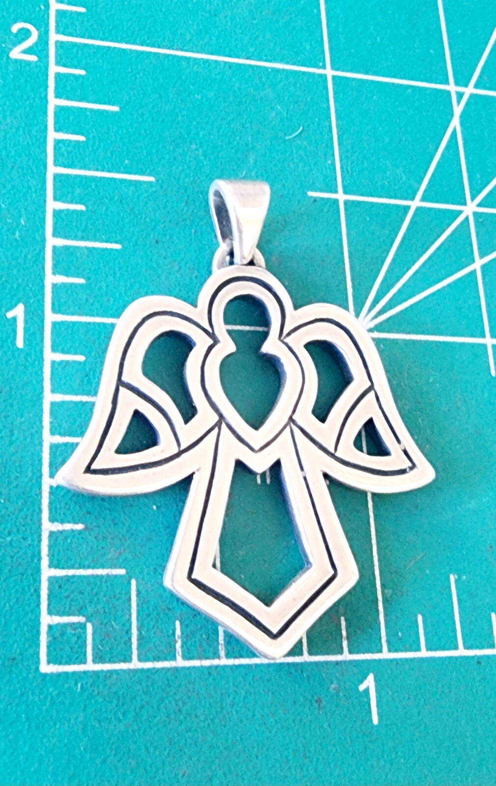 Rare James Avery Angel Pendant Sterling Silver Larger… - Gem