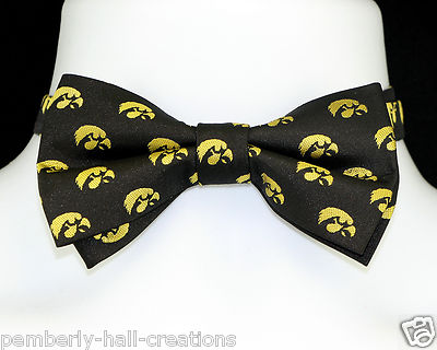 Iowa Hawkeyes Men's Bow Tie Adjustable Neck College Logo Gift Black ...