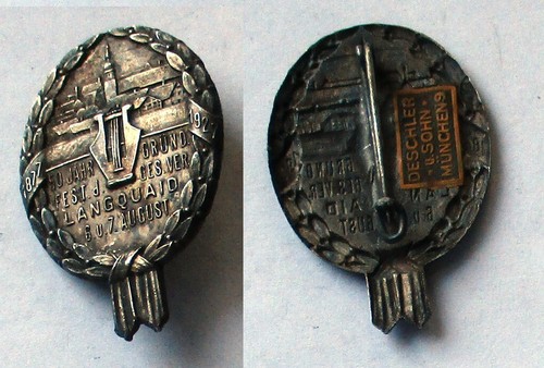 seltenes Abzeichen 50jähr. Gründungsfest Gesangverein Langquaid 1927 ...