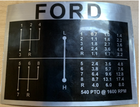 8 SPEED Transmission SHIFT PATTERN DECAL Fits Ford 2000, 3000 4000 ...