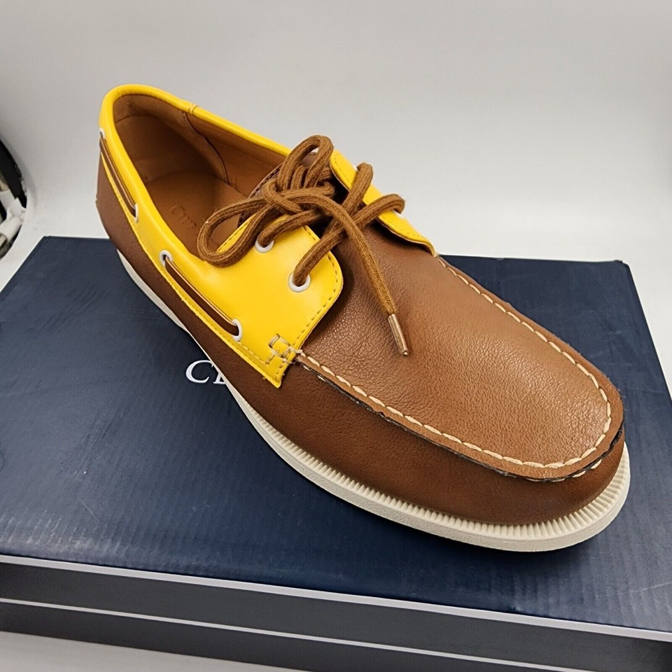 Club Room Casual Boat Shoes Men's 10M Tan/Yellow Moc-Toe Slip On | eBay