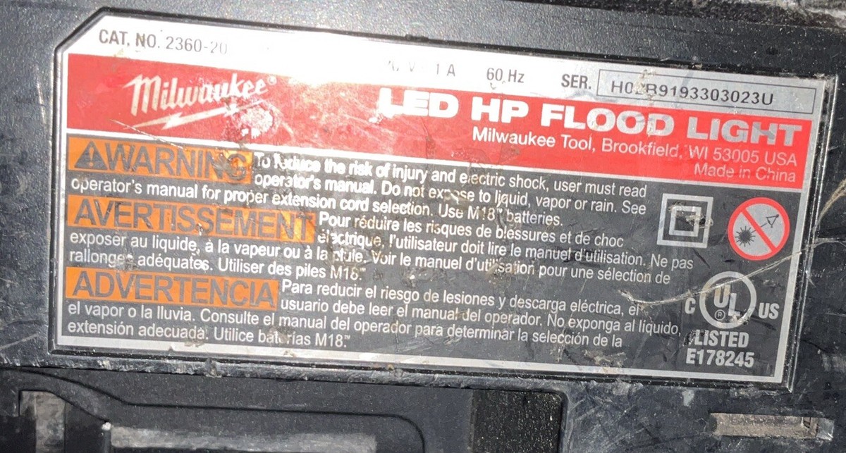 Milwaukee 2360 20 M18 Trueview Led Hp Flood Light | Shelly Lighting