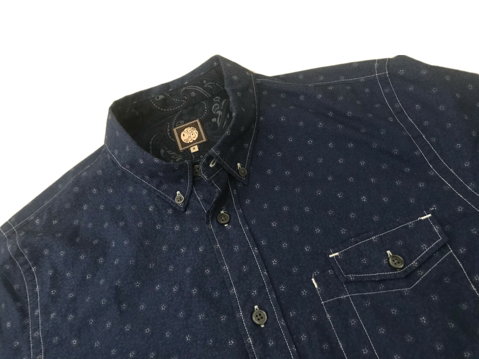 Premium Mens PRETTY GREEN PATTERN SHIRT Retro Casual … - Gem