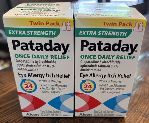 4 Pack Pataday Extra Strength Once Daily Relief TWIN PACK 2.5ml Exp. 05 ...