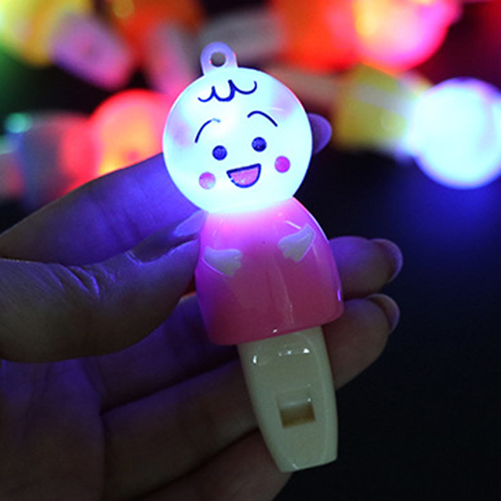 10pcs/set Glow Whistle Funny Children Toys Cute Rabbit Animal Led ...