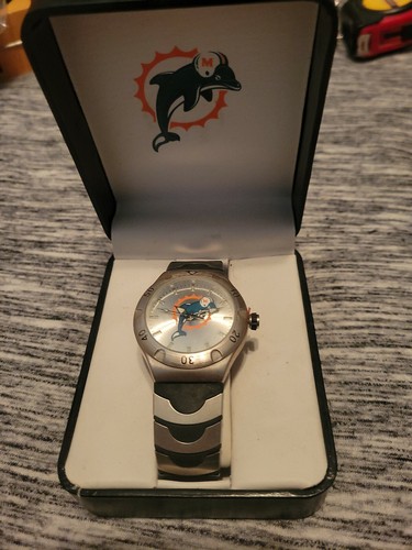 Game Time Miami Dolphins Stainless Steel Watch | eBay