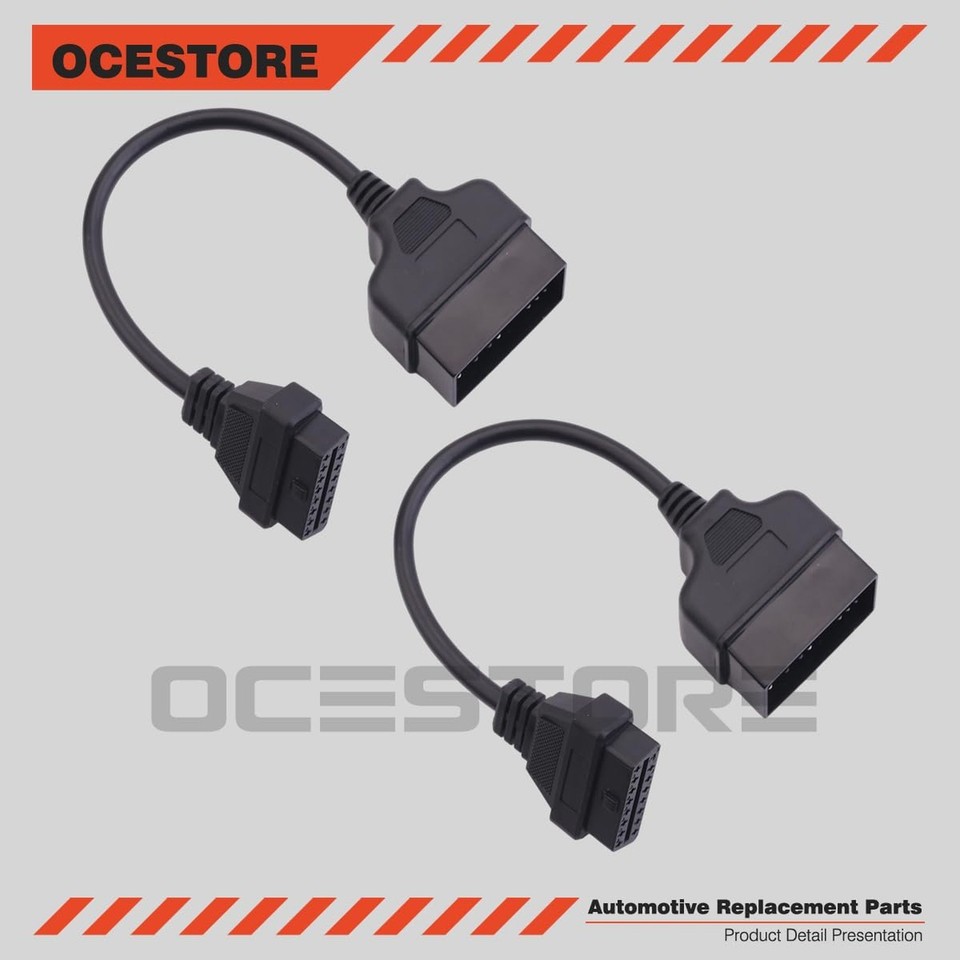 OCESTORE 2pcs OBD1 to OBD2 Diagnostic Tool Adapter Connector Cable 22 ...