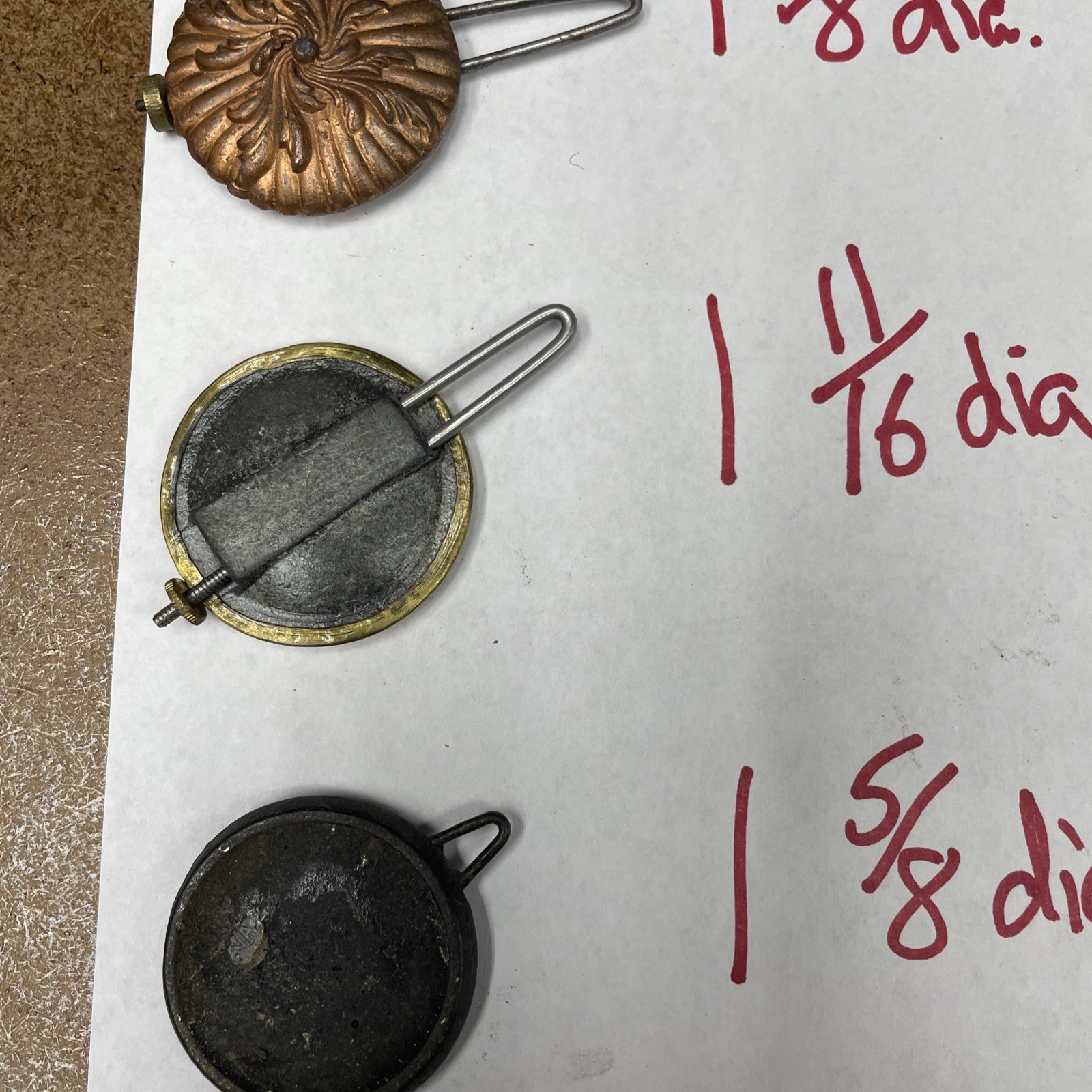 10 ANTIQUE PENDULUM BOBS, Seth Thomas,Ingraham,Ansonia, Sessions ...