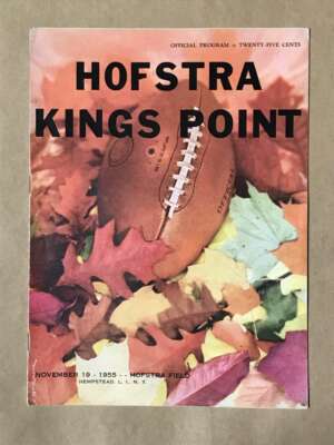 KINGS POINT @ HOFSTRA UNIV - COLLEGE FOOTBALL PROGRAM 1955 (NY) | eBay