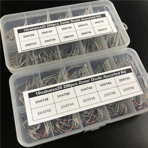 20value x20Pcs 1W ZENER DIODE assorted kit box 3.3V~22V 1N4728~1N4748 ...
