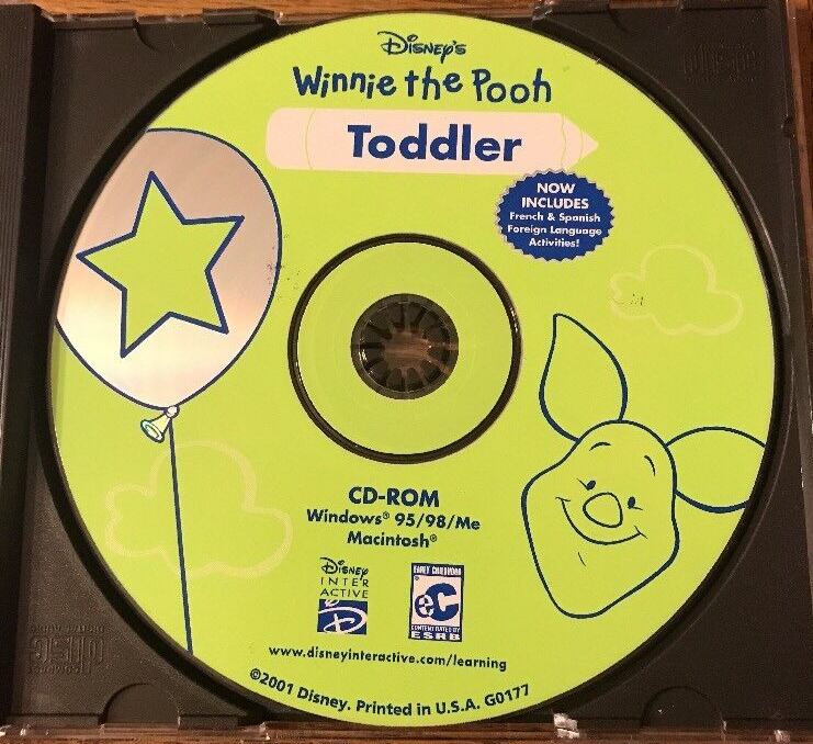 Winnie The Pooh Toddler PC CD ROM-RARE VINTAGE-SHIPS N 24 HOURS | eBay