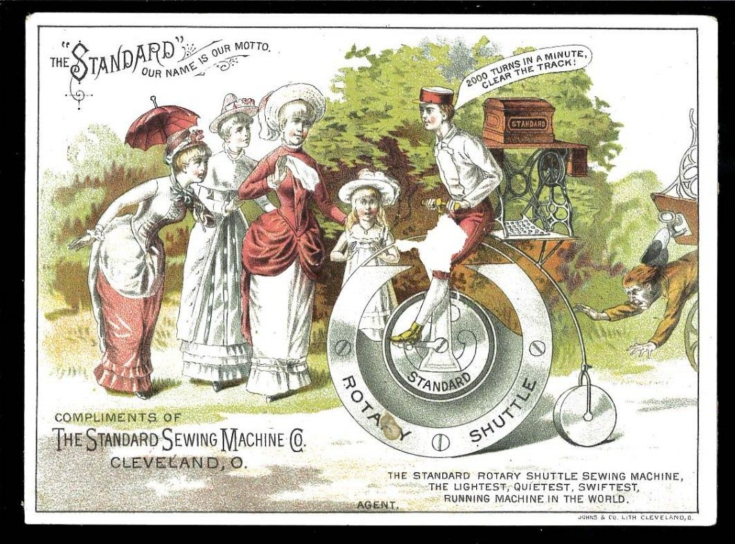 trade card, The"STANDARD" Sewing Machine, CLEVLAND, O. S6D-TC-1611 | eBay