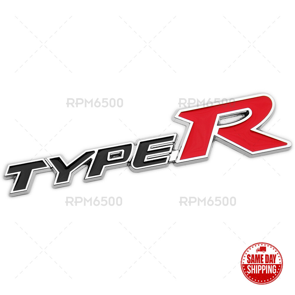 For Honda Type R Racing Sport Black Rear Tailgate Emblem Badge Logo ...