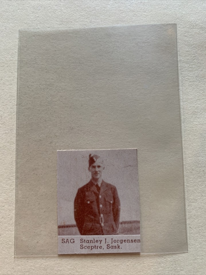 James Player Ottawa & Stanley Jorgensen Sceptre Sask. 1945 WW2 Hero ...