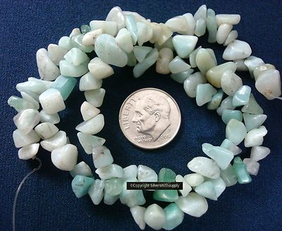 Amazonite chip beads 7x3mm natural semiprecious beads 140pcs 16 in ...