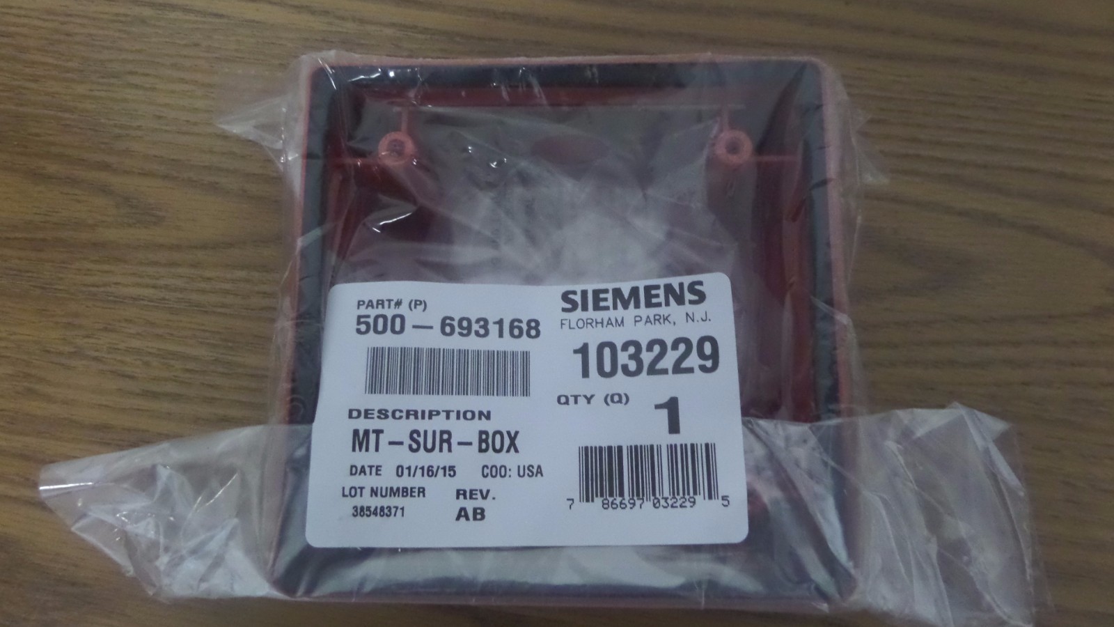 - Siemens MT-SUR-BOX Back Box Red P/n 500-693168 BB 1 for sale online ...