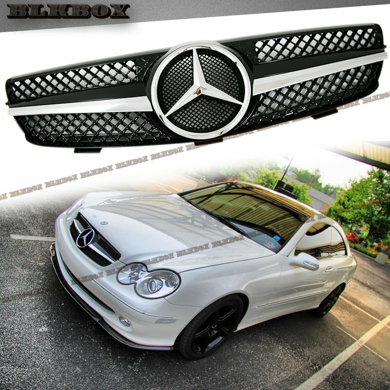 2003-2009 Mercedes-Benz CLK-Class Front Bumper Grille Chrome Gloss ...