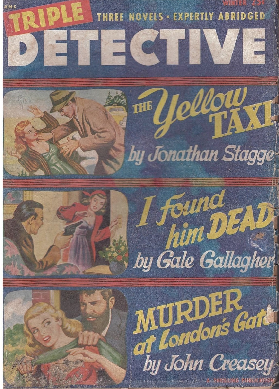 Triple Detective Pulp Magazine Winter 1950 Best Publications John ...