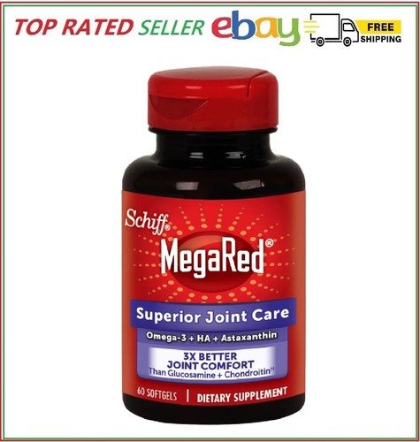 Schiff MegaRed Superior Joint Care 60 Softgels Omega-3 Krill Oil ...