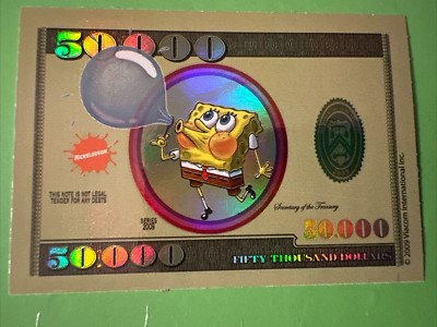 Sponge Bob SquarePants Money Sticker Series #1 #14 Of 12 | eBay